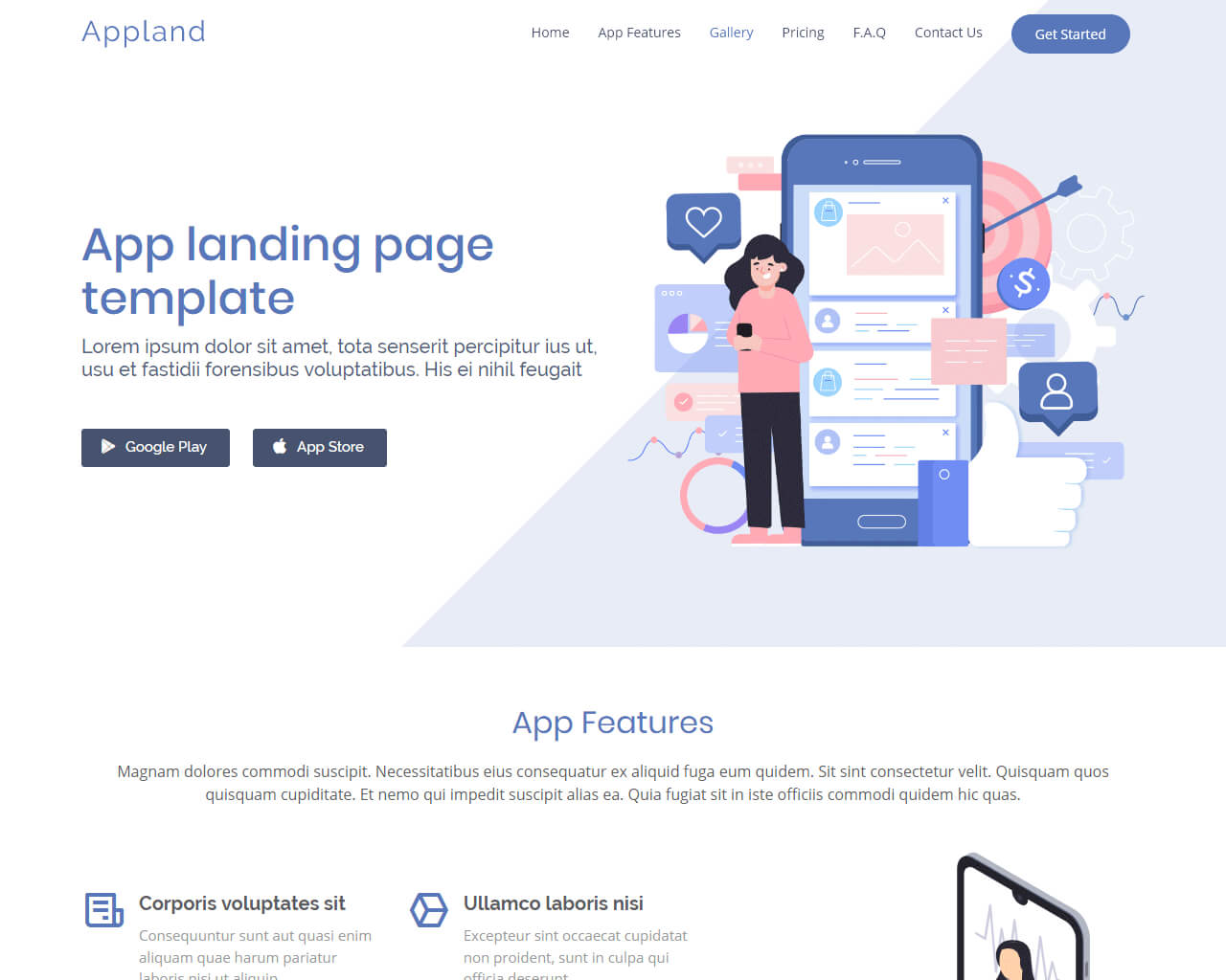 Free Bootstrap App Landing Page Template BootstrapTaste